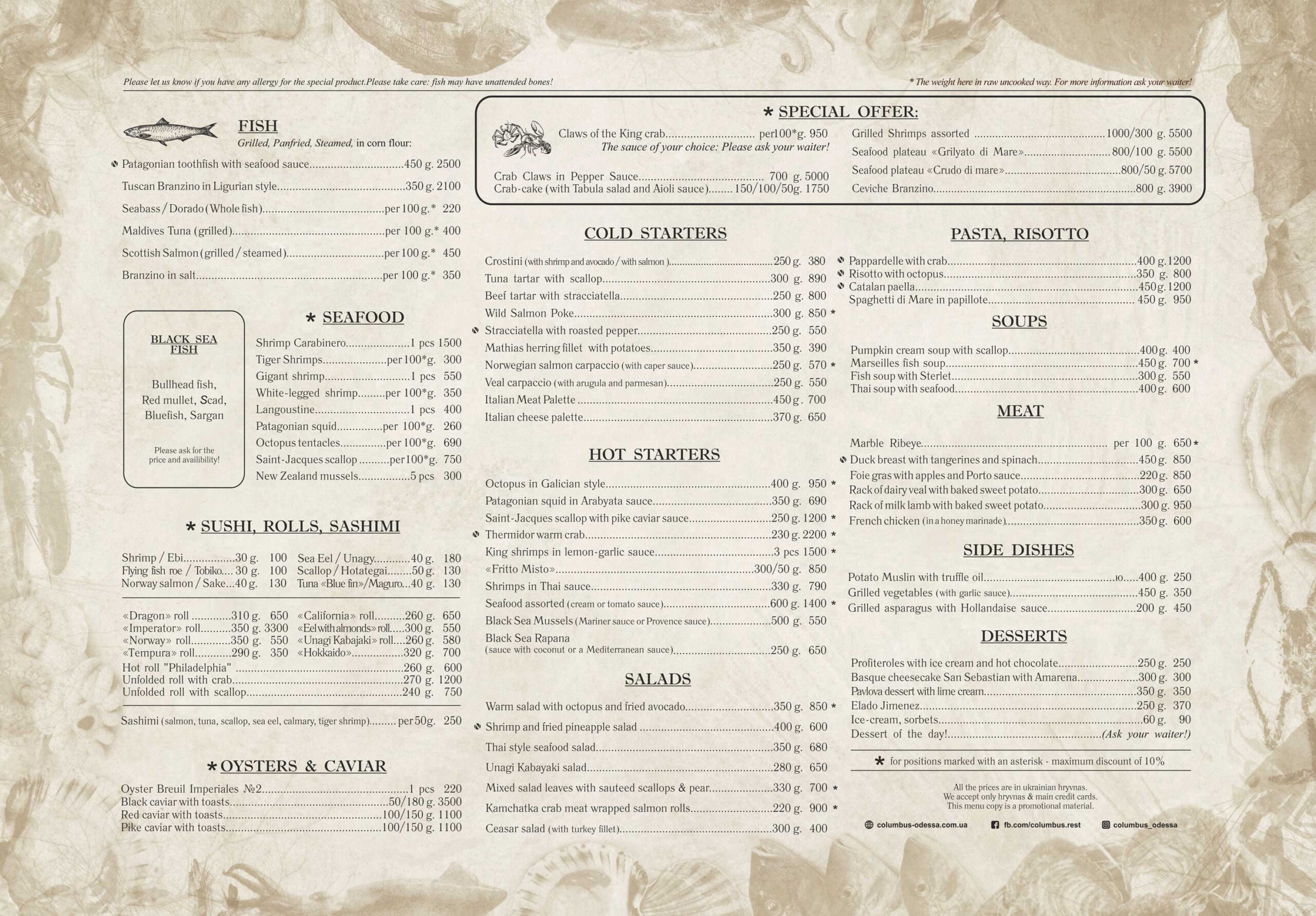 Menu – Columbus